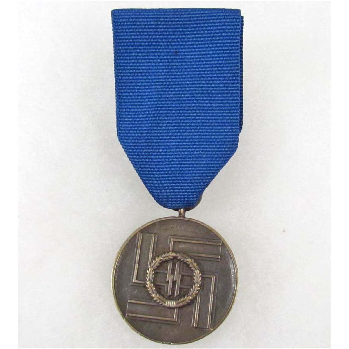 GERMAN NAZI SS LONG SERVICE MEDAL - 8 YEAR W/ RIBBON