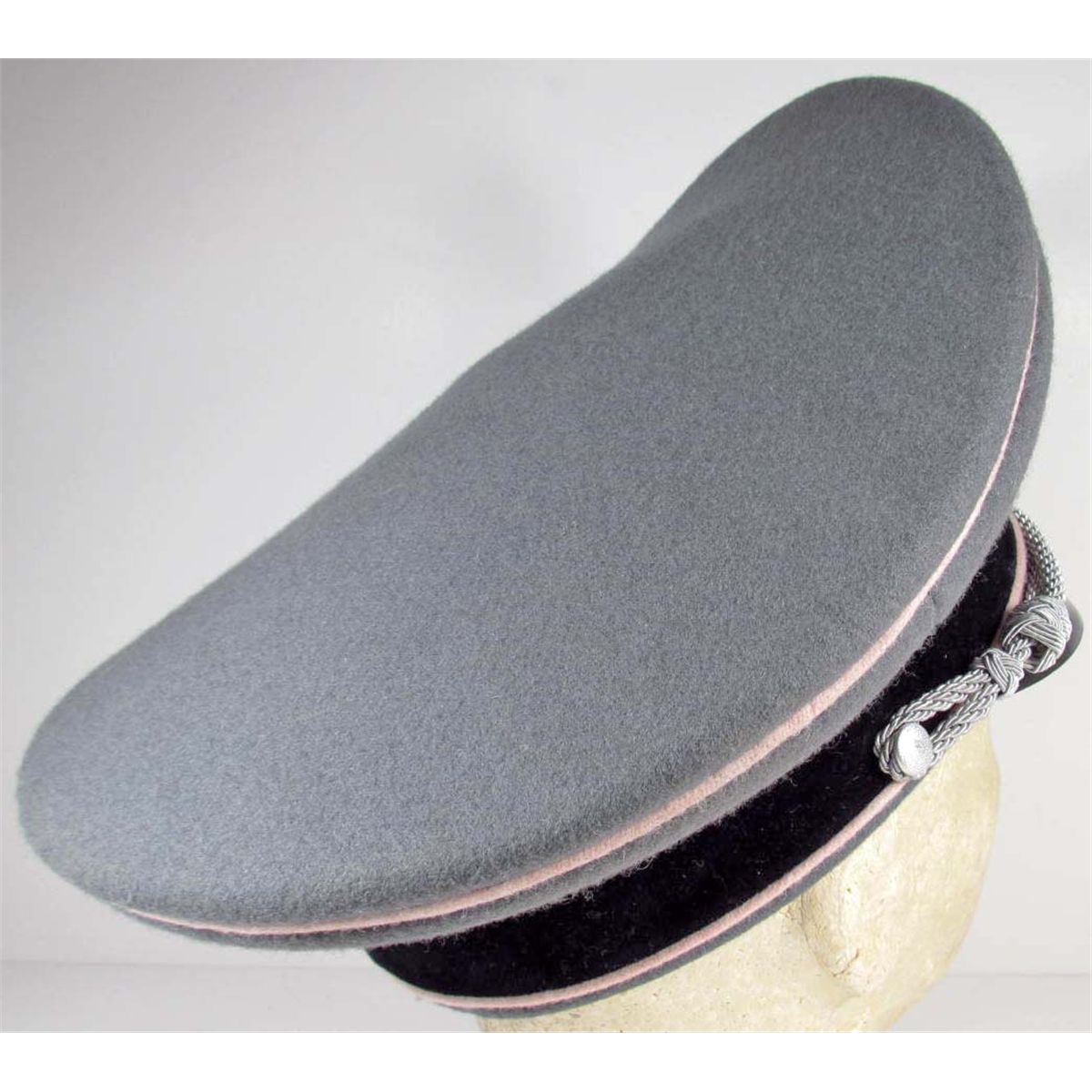 GERMAN NAZI SS OFFICER'S PEAKED VISOR HAT
