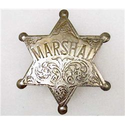 US MARSHAL OLD WEST POLICE BADGE