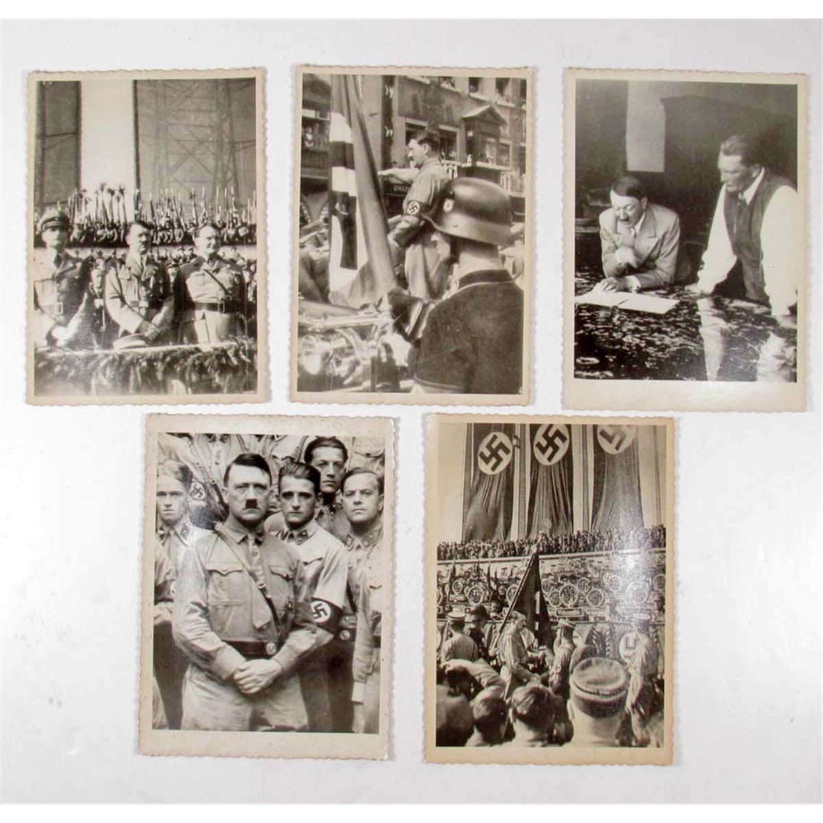 LOT OF 5 GERMAN NAZI DICTATOR NAZI ADOLF HITLER PHOTOGRAPHS