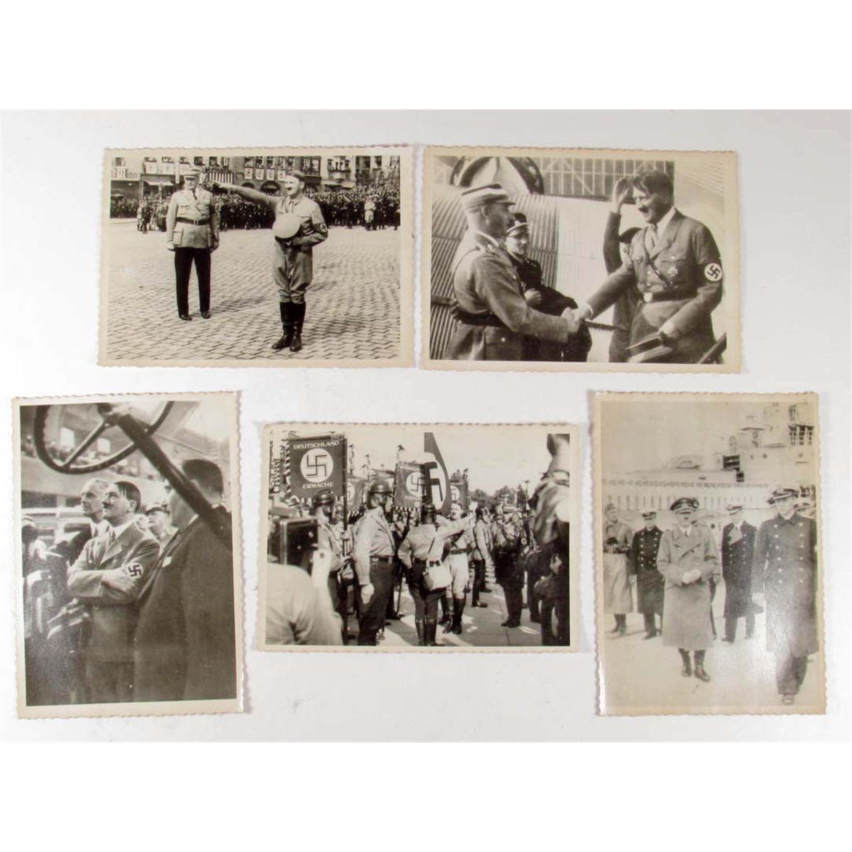 LOT OF 5 GERMAN NAZI DICTATOR ADOLF HITLER PHOTOS