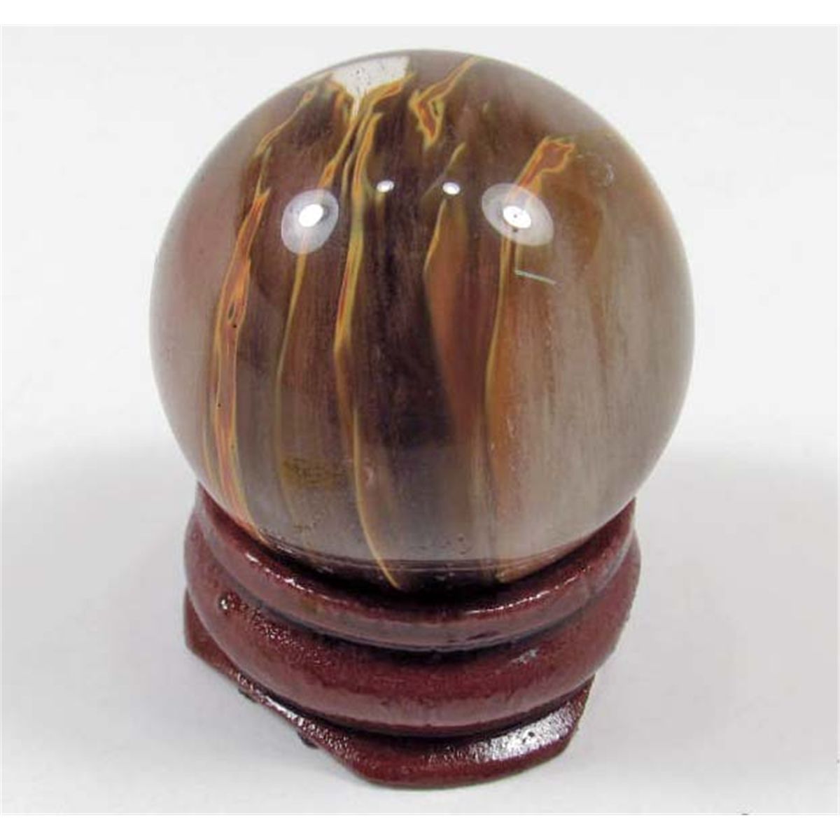 CARVED VOLCANO CHERRY QUARTZ SPHERE