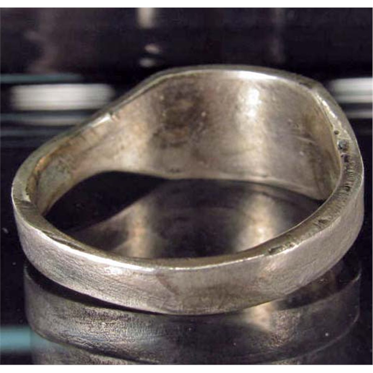 GERMAN NAZI SILVER & ENAMEL NSDAP MEMBER RING