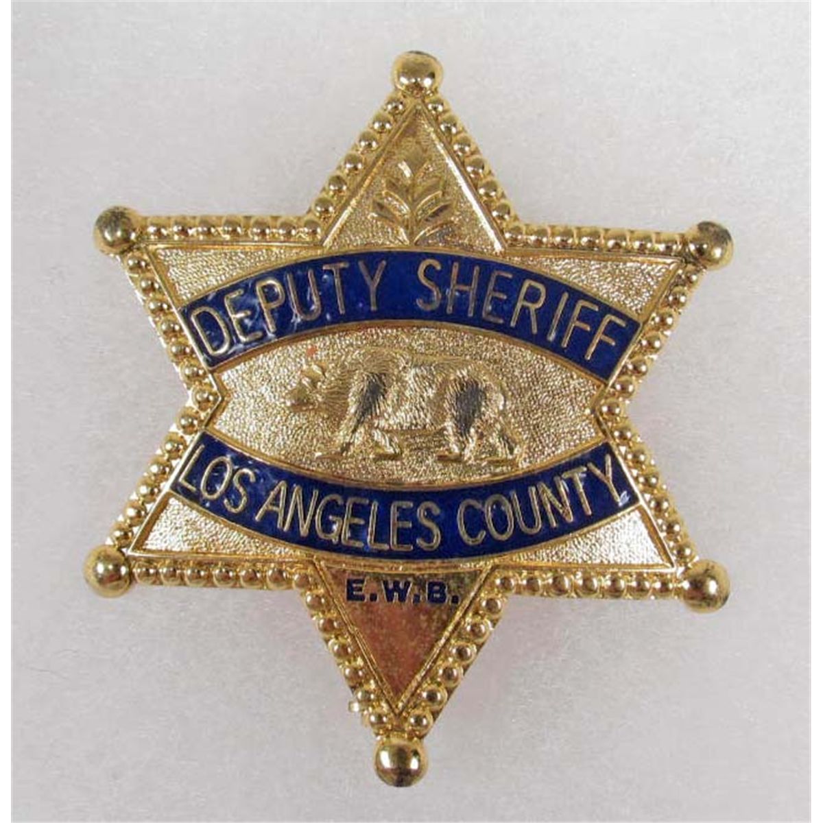 US DEPUTY SHERIFF LOS ANGELES COUNTY CA LAW BADGE