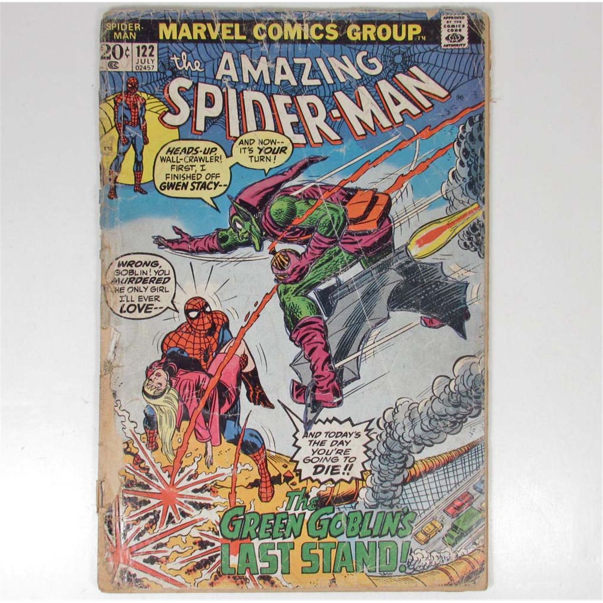 1973 THE AMAZING SPIDER-MAN NO. 122 COMIC BOOK - 20 CENT COVER