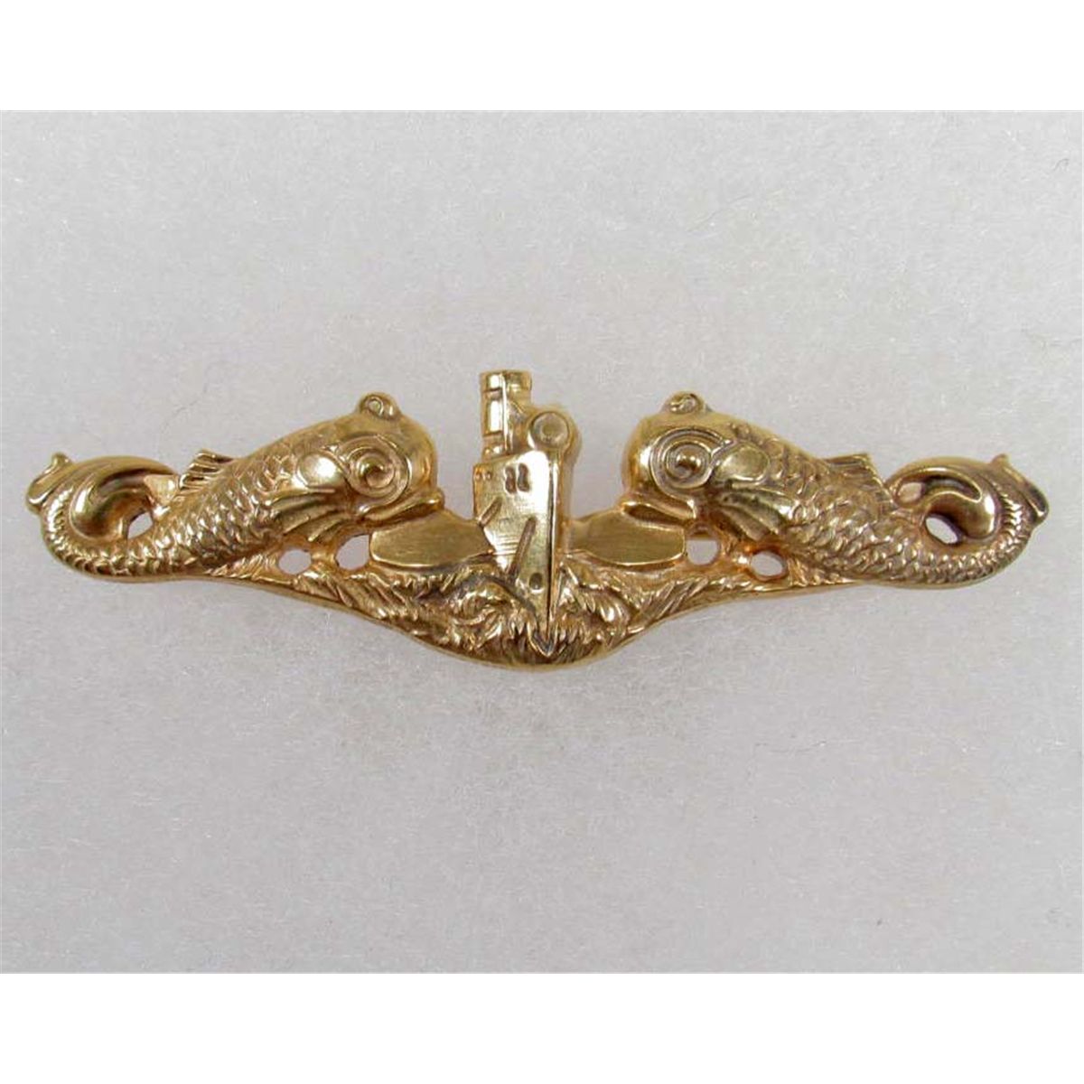 USN WW2 NAVAL SUBMARINE OFFICERS DOLPHIN BADGE