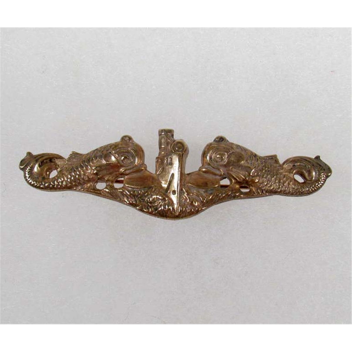 USN WW2 NAVAL SUBMARINE OFFICERS DOLPHIN BADGE