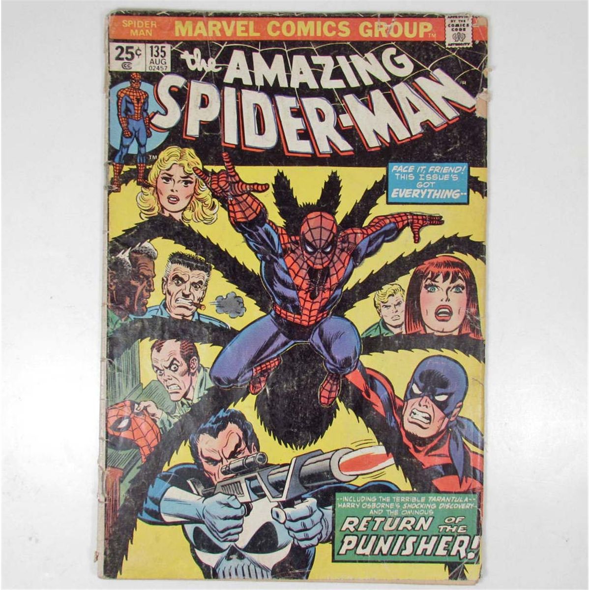1974 THE AMAZING SPIDER-MAN NO. 136 COMIC BOOK - 25 CENT COVER