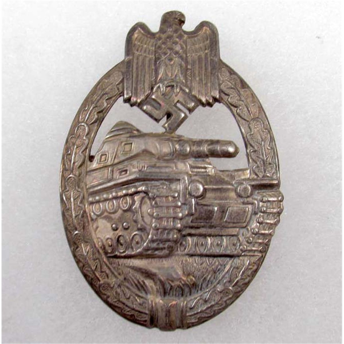 GERMAN NAZI ARMY SILVER TANK ASSAULT BADGE