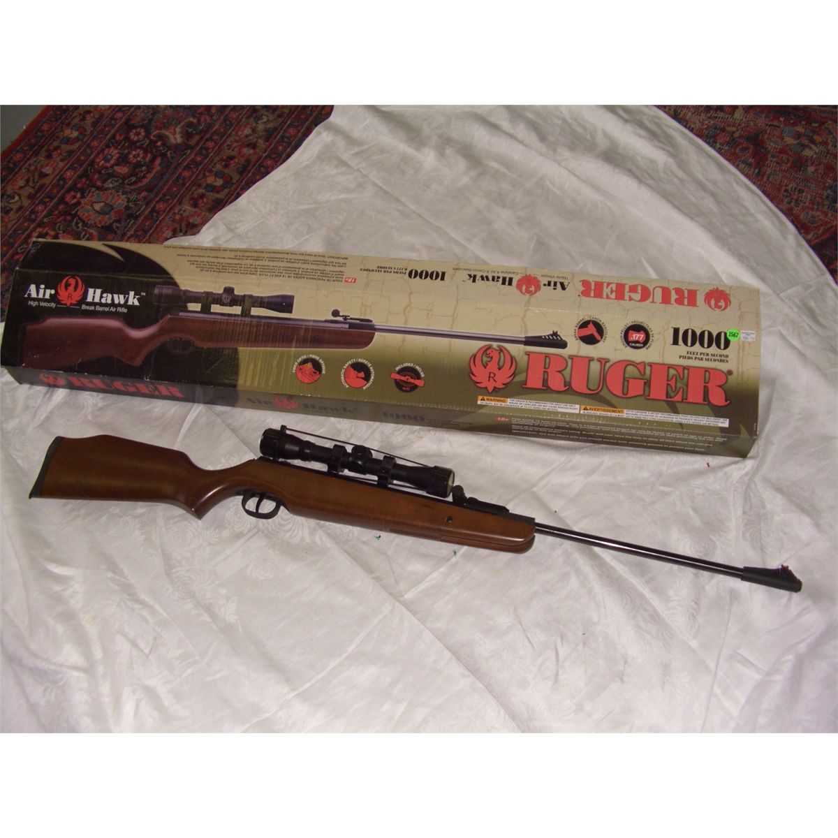 Ruger Air Hawk air rifle w/scope and box