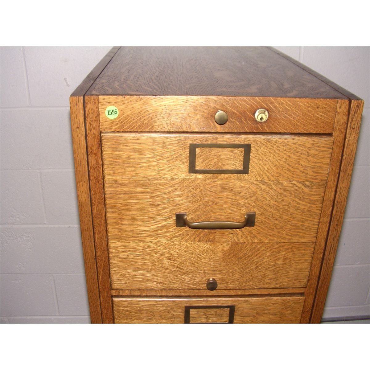 American Oak Arts & Crafts, Oak upright file cabinet, raised panels ...