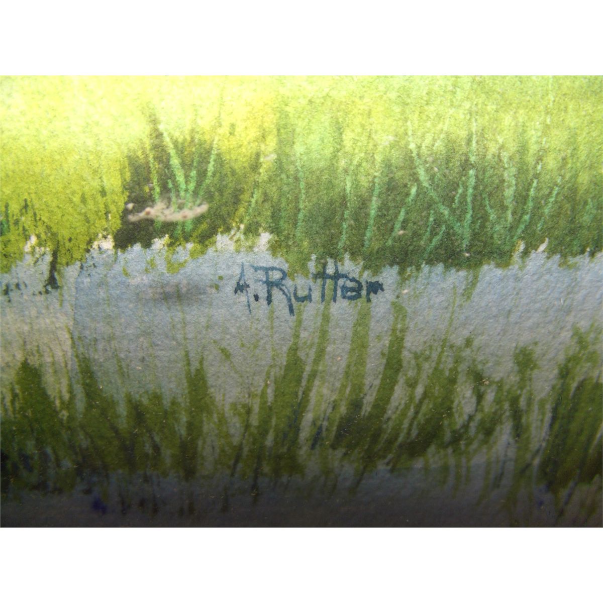 signed watercolor A Rutter local listed artist, Mount Rainier