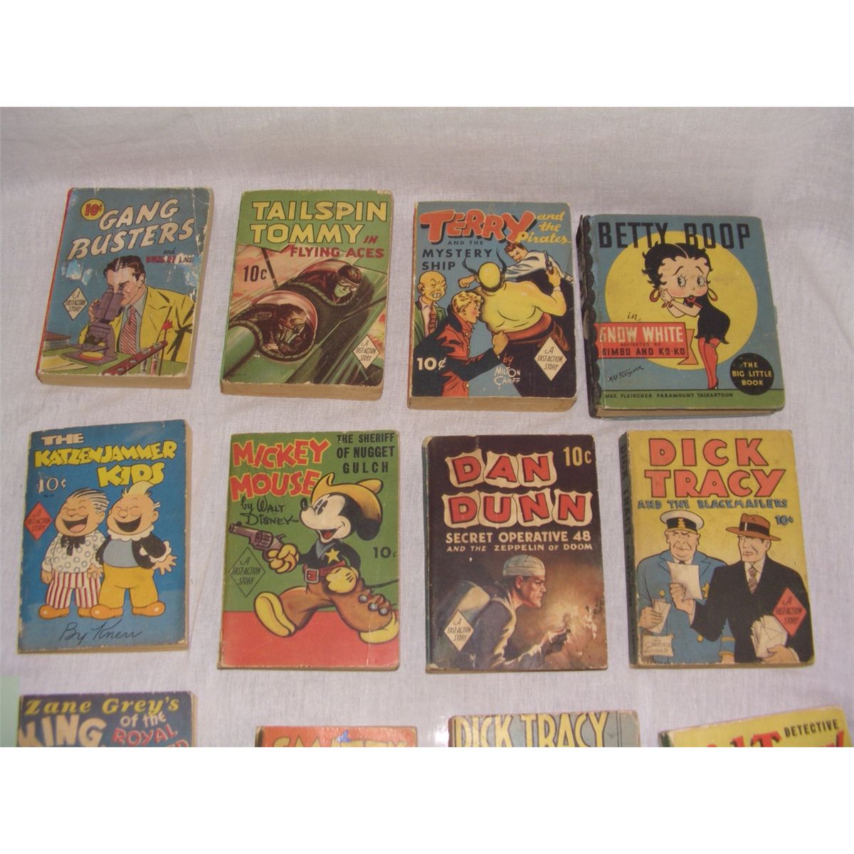 great collection of "Big Little Books" w/ Mickey Mouse, Dick Tracy ...