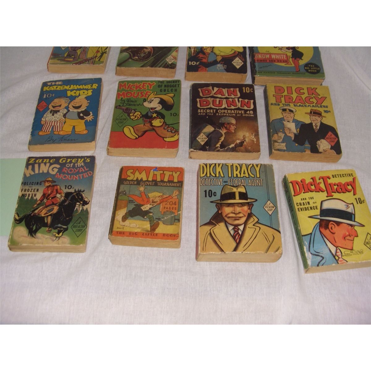 great collection of "Big Little Books" w/ Mickey Mouse, Dick Tracy ...