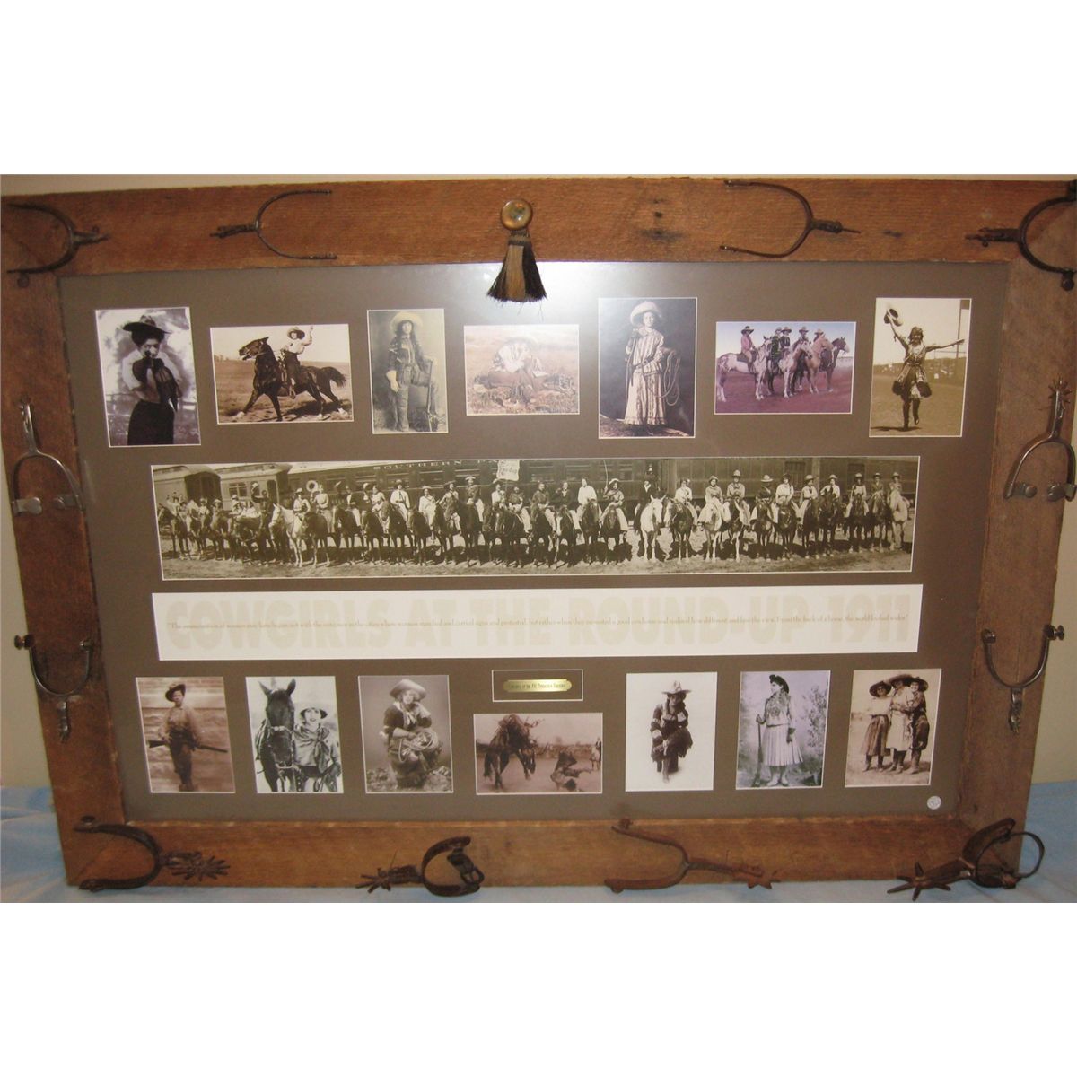 Cowgirls at the Pendleton Roundup, 1911, contemporary prints, framed w ...