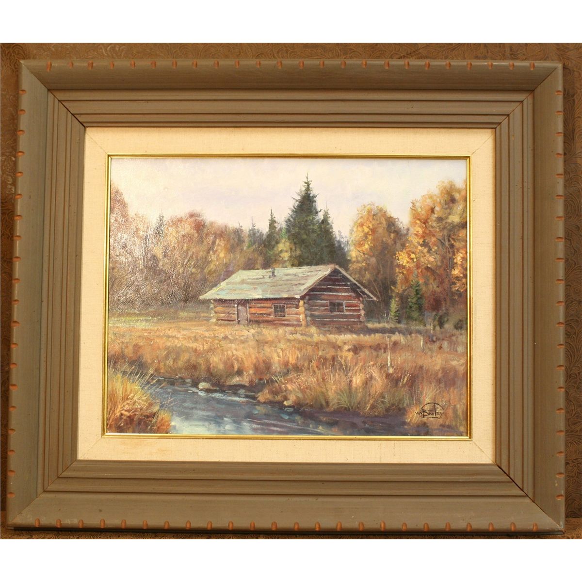 William Bailey, Montana, oil on board, Fall Cabin, 14" x 18" Est. $ 400-600