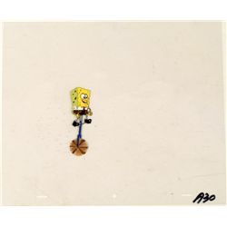 Original SpongeBob Animation Art Cel Learning Unicycle