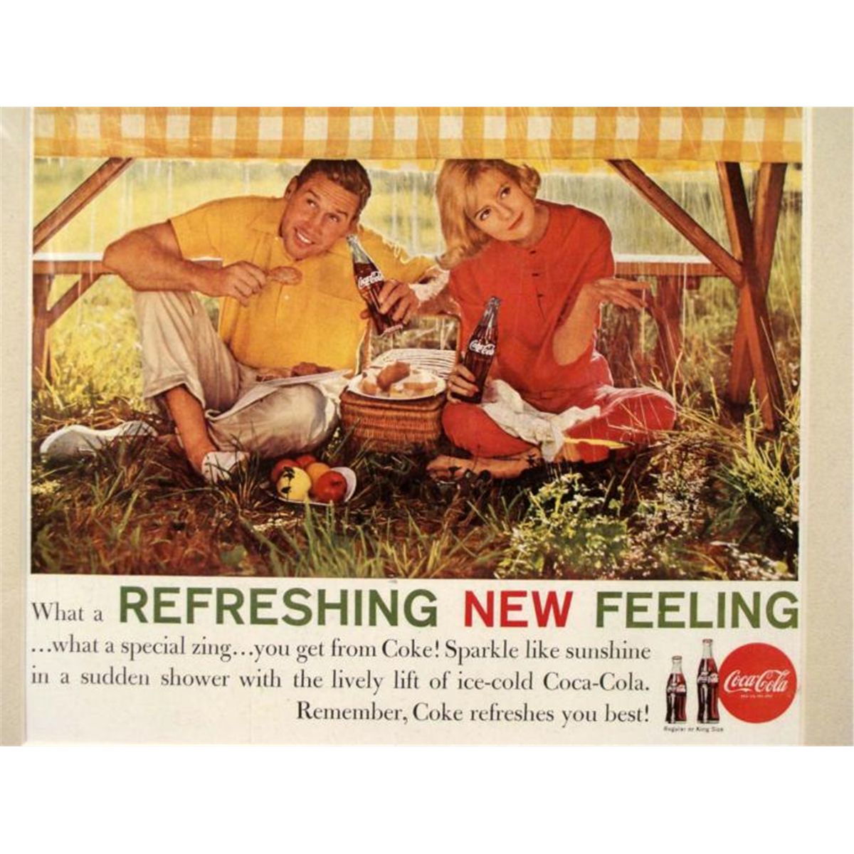 Coke Original Vintage Coca-Cola Magazine Ad 1961 w/COA