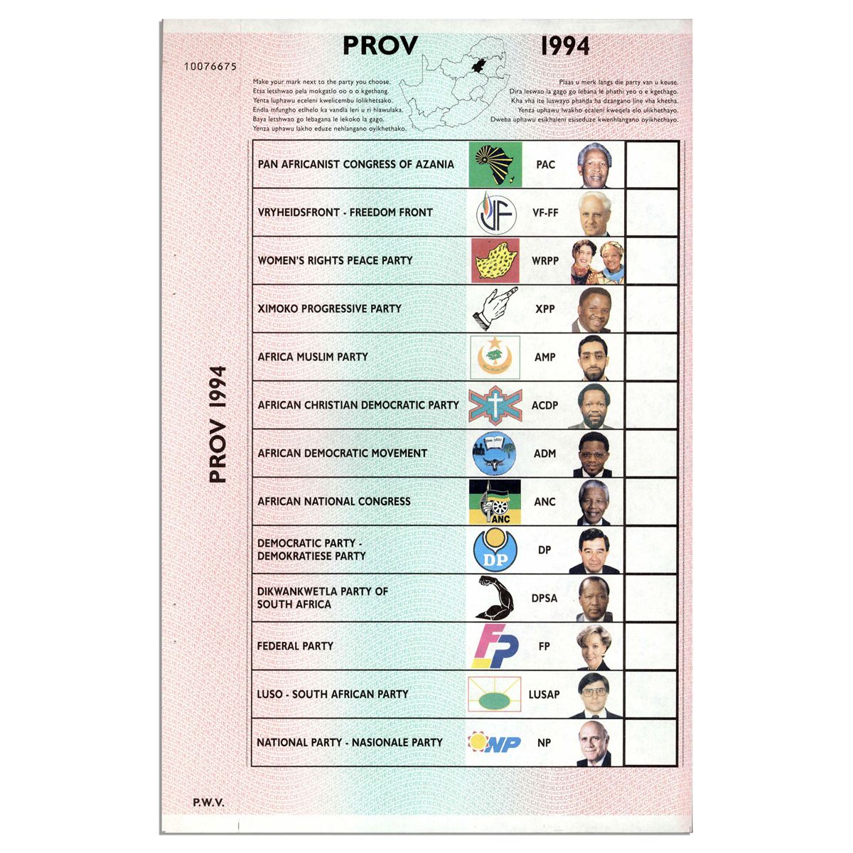 1994 South African Ballot