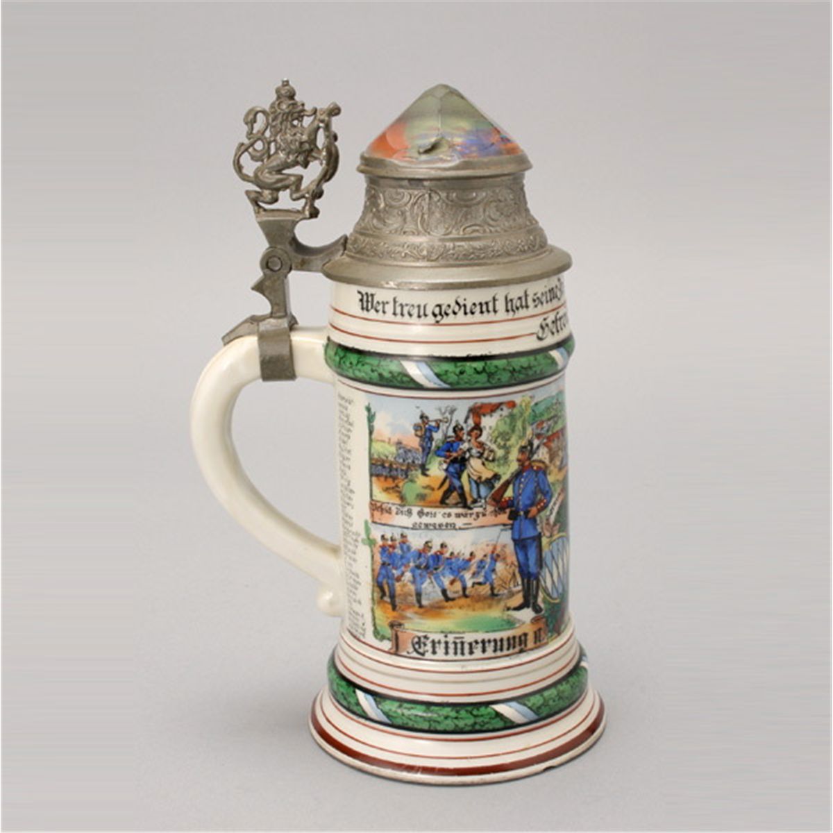 German Porcelain Regimental Stein