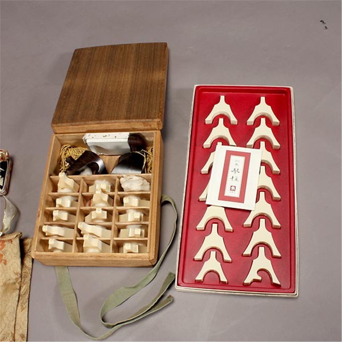 Japanese Koto with Two Sets of Ivory Bridges