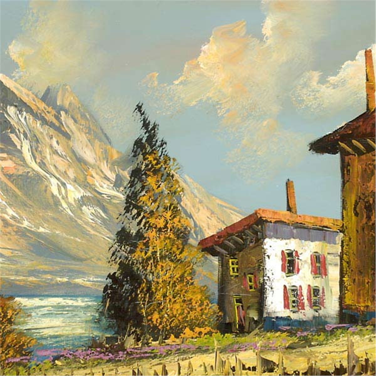 Karl Mollin Mt. Landscape Oil