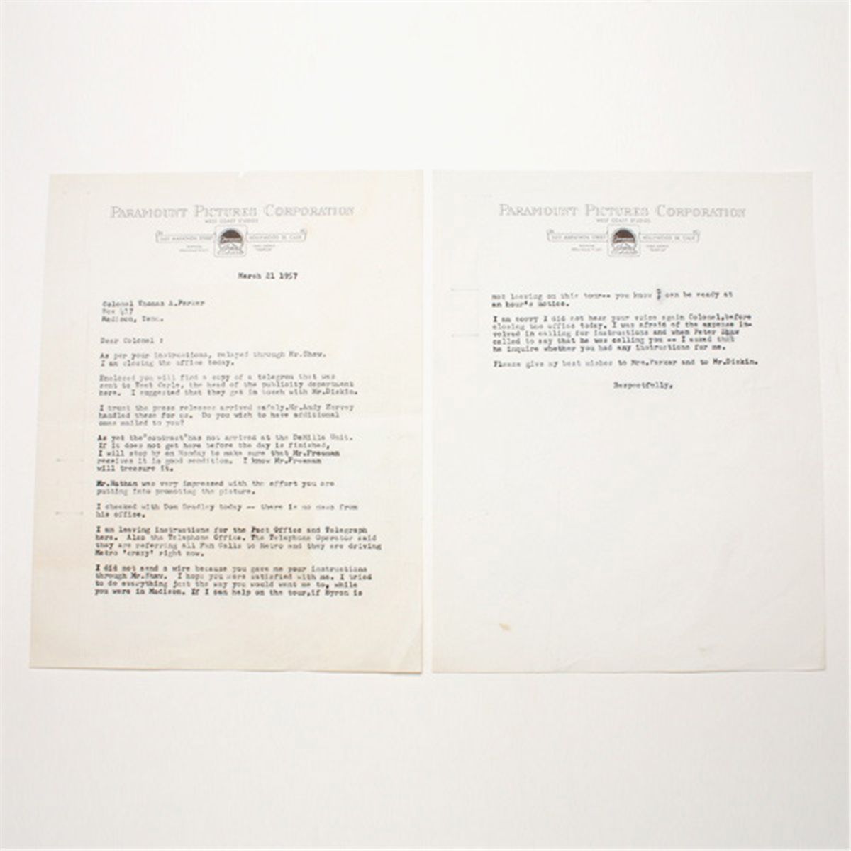 Personal Letter to Colonel From Trudy Forsher