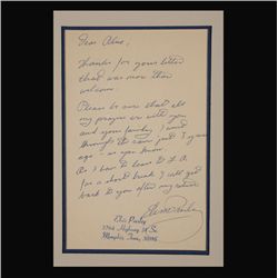 Elvis Long Hand Written Letter