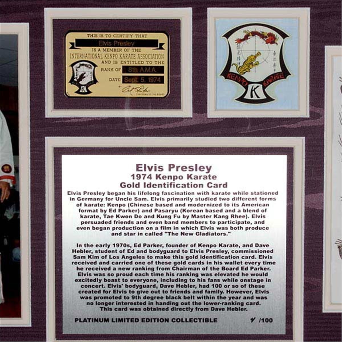 Elvis Kenpo Karate 1974 Card Decal Display 4 of 100