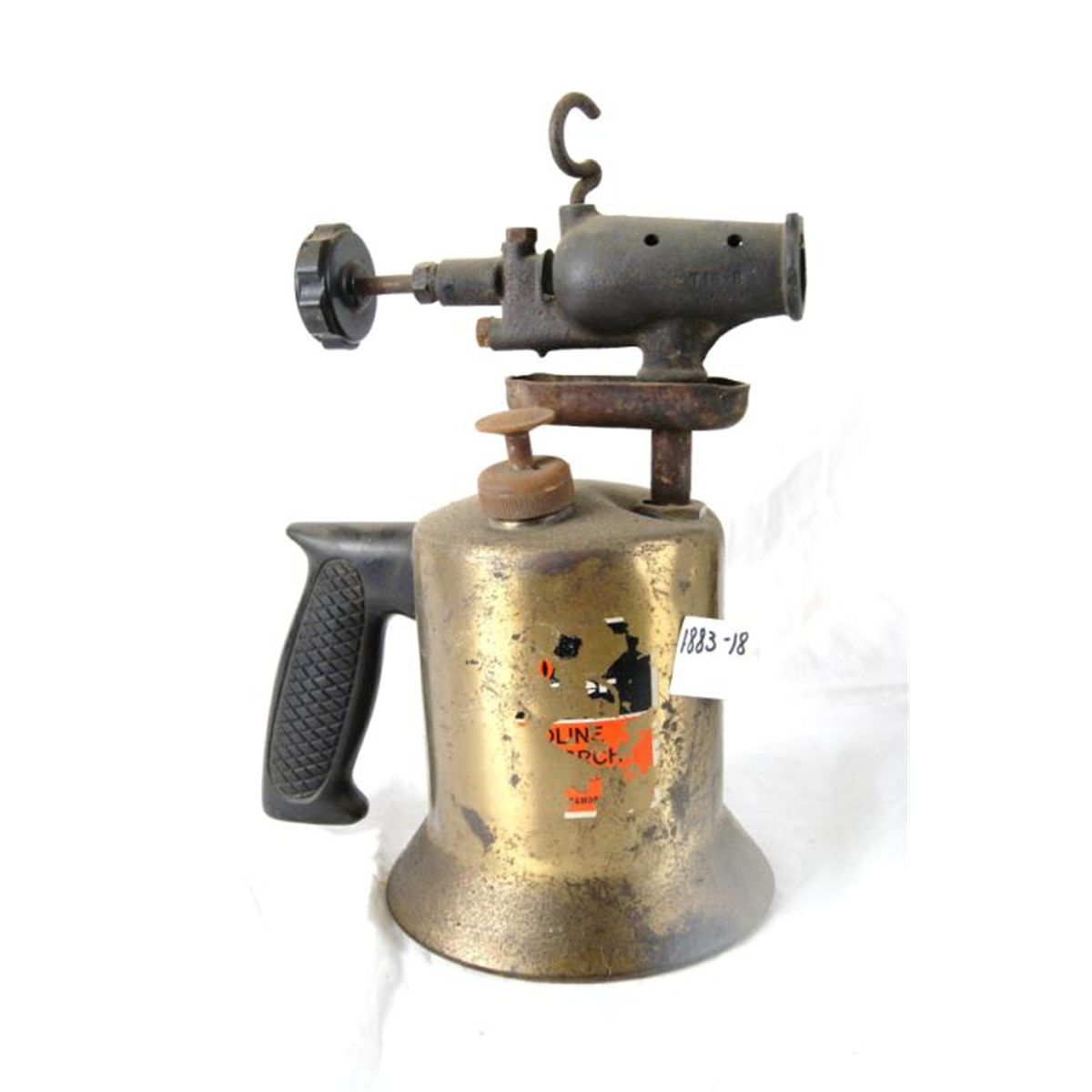 2 Antique blow torches and antique scale