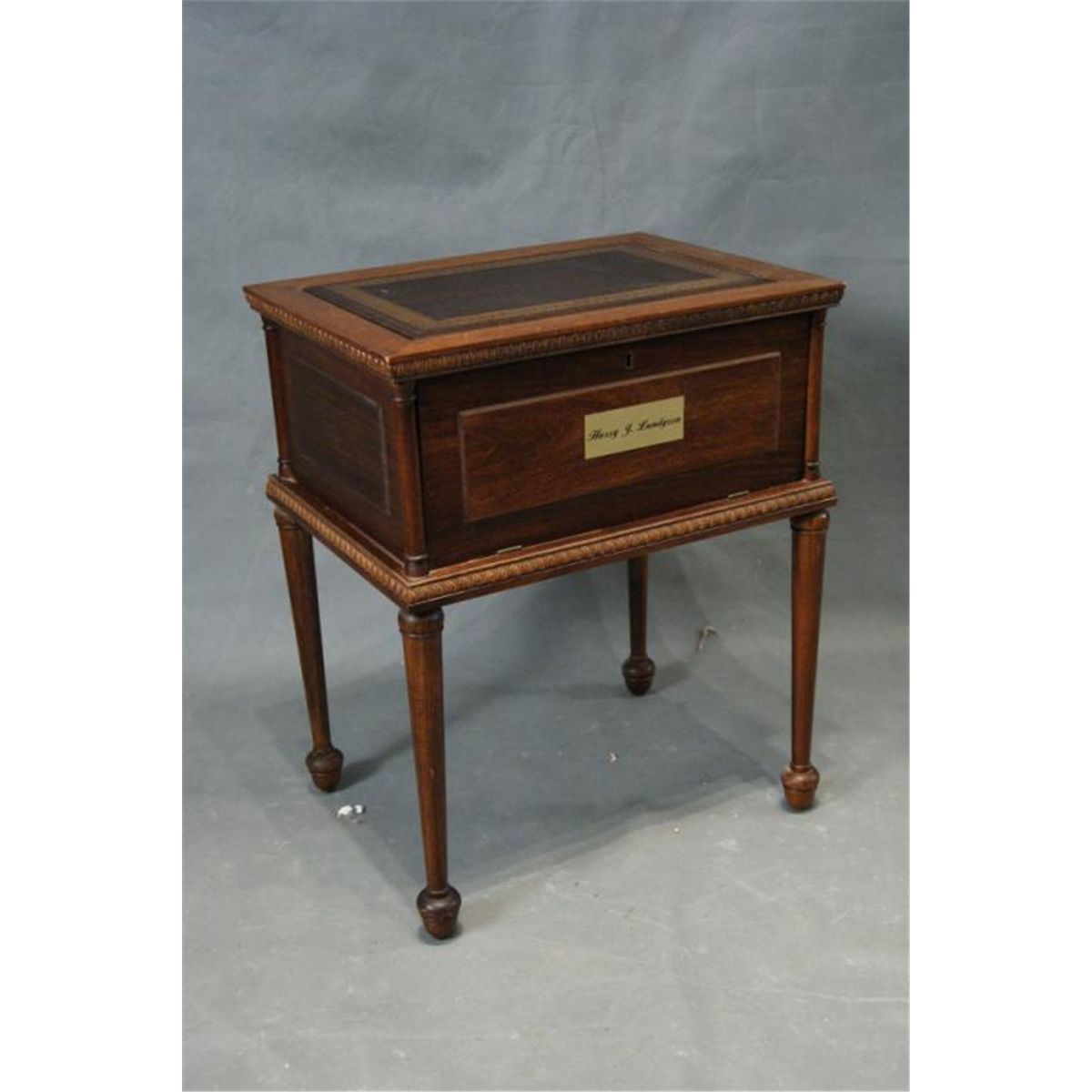 Leather top coin chest