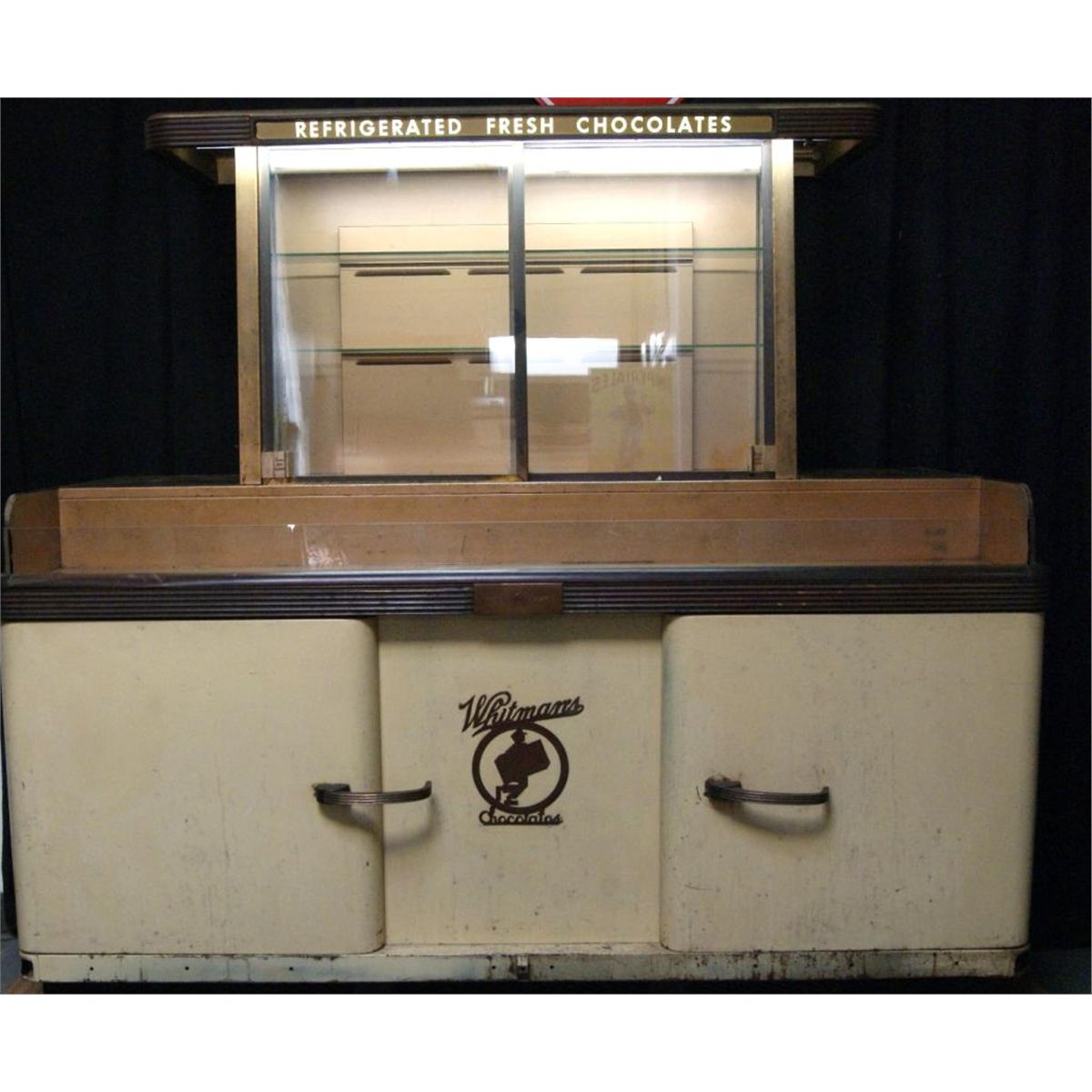 Whitman chocolate & candy vintage display cabinet