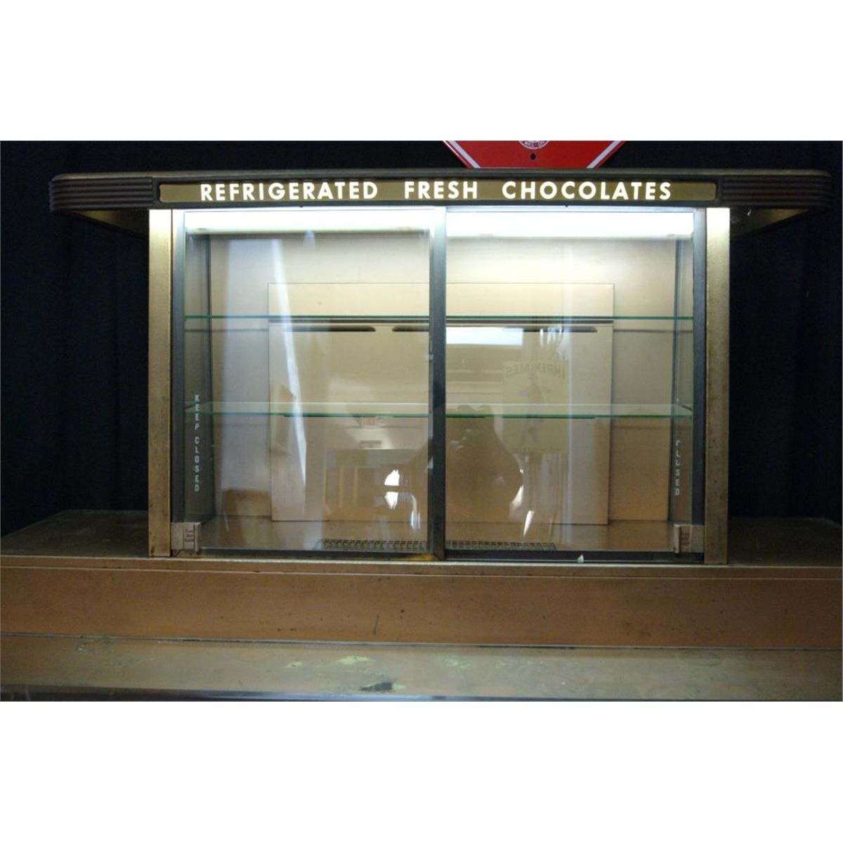 Whitman chocolate & candy vintage display cabinet