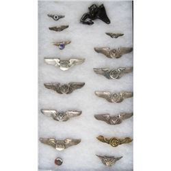 14 Sterling Army Air Core Pins w/ Rare Kilroy prop