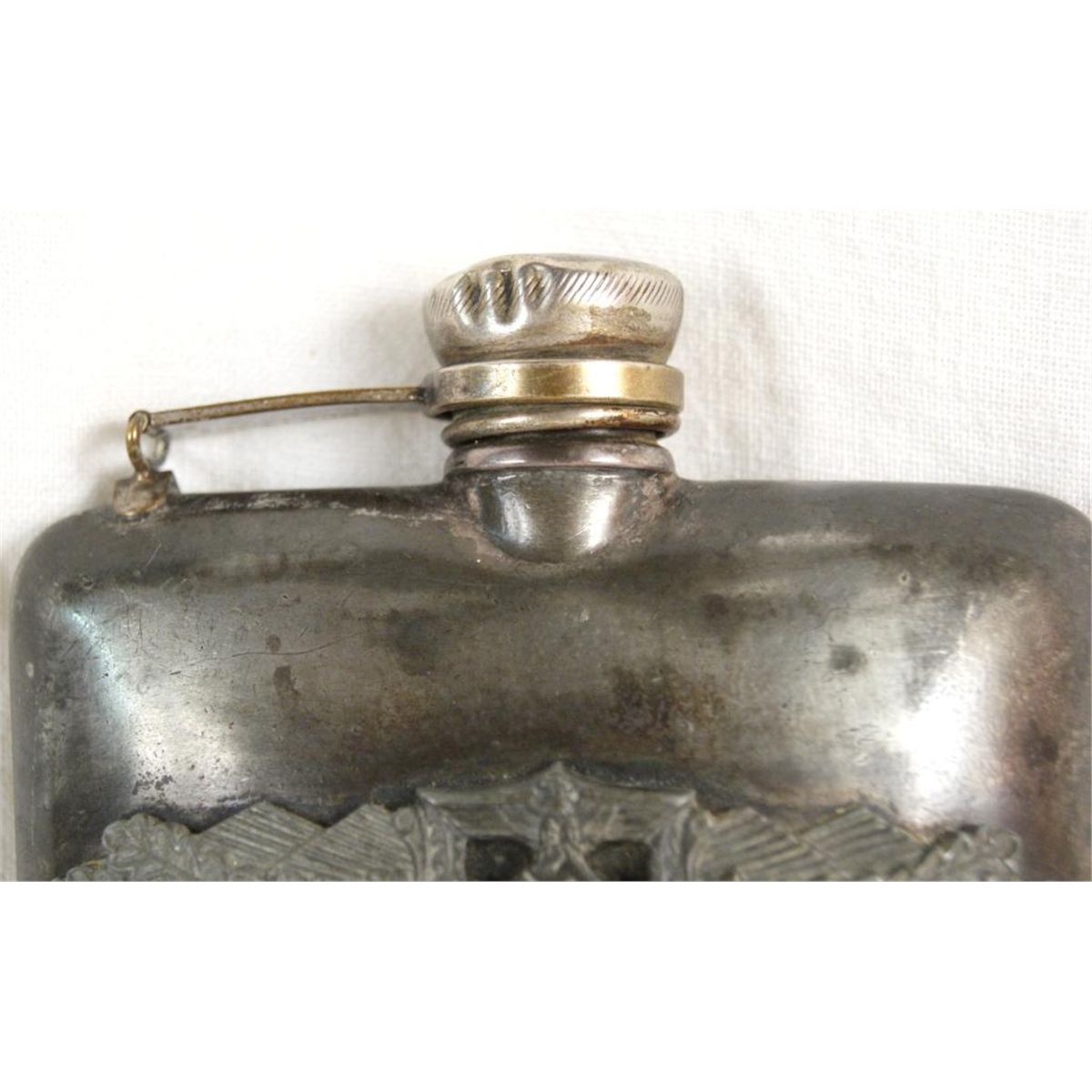 German WWII Wehrmacht Silver plate hip flask