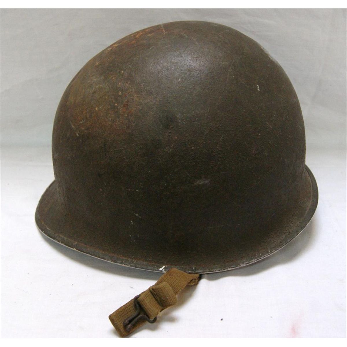 WWII US Army helmet w/ good leather insert