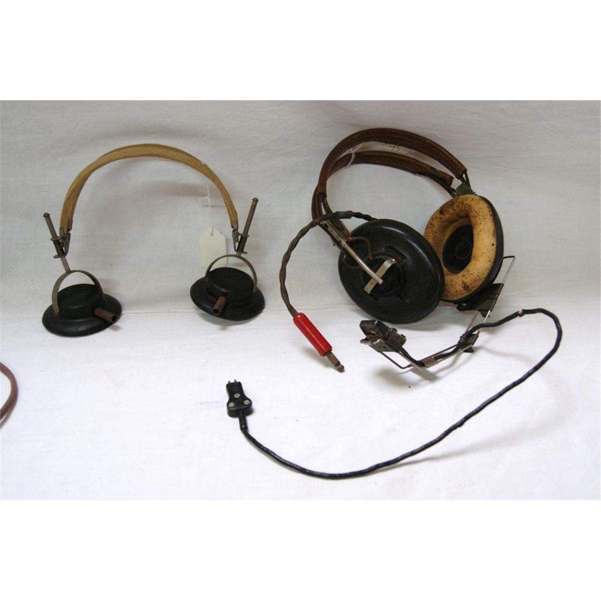 Collection of 4 US WWII Aviator Headsets