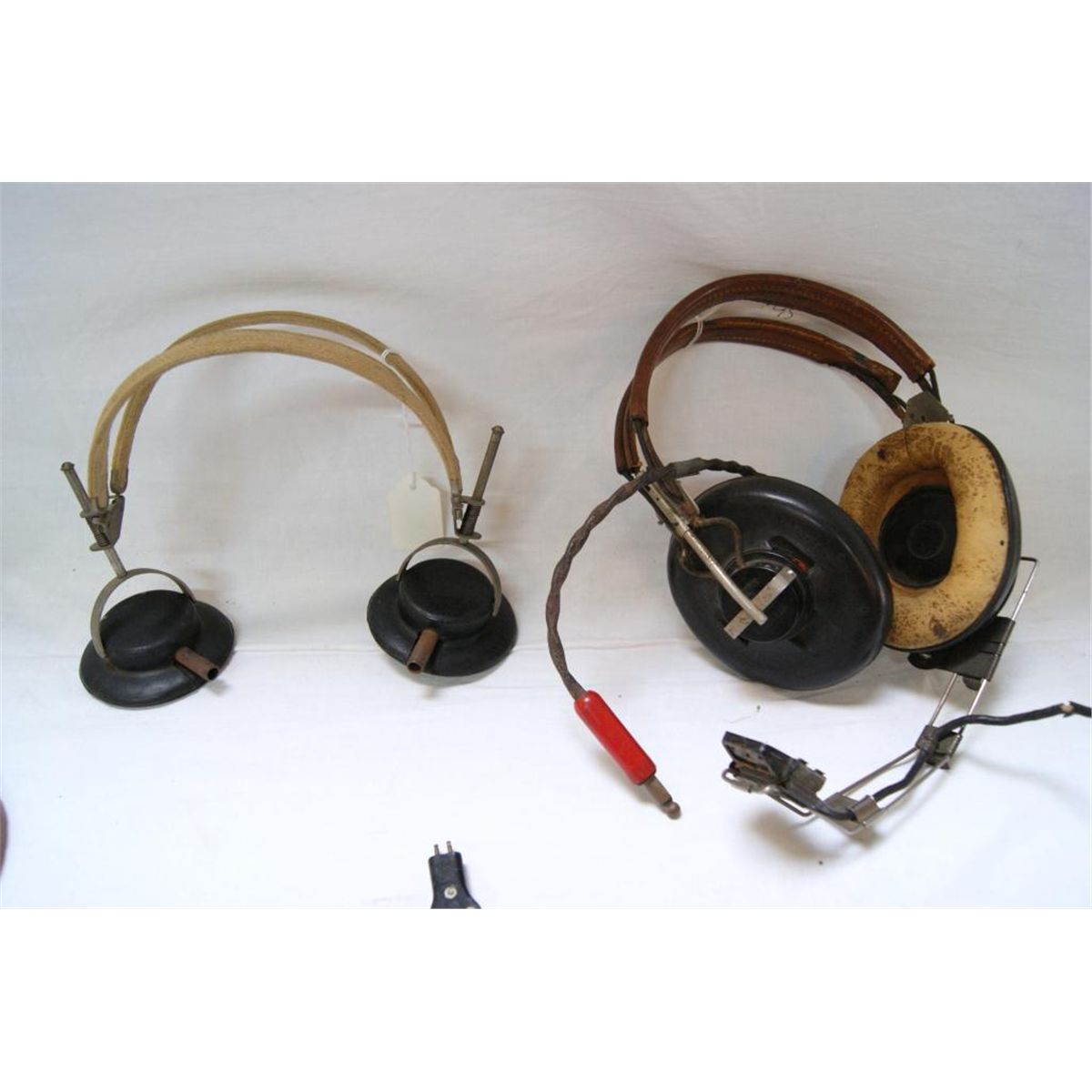 Collection of 4 US WWII Aviator Headsets