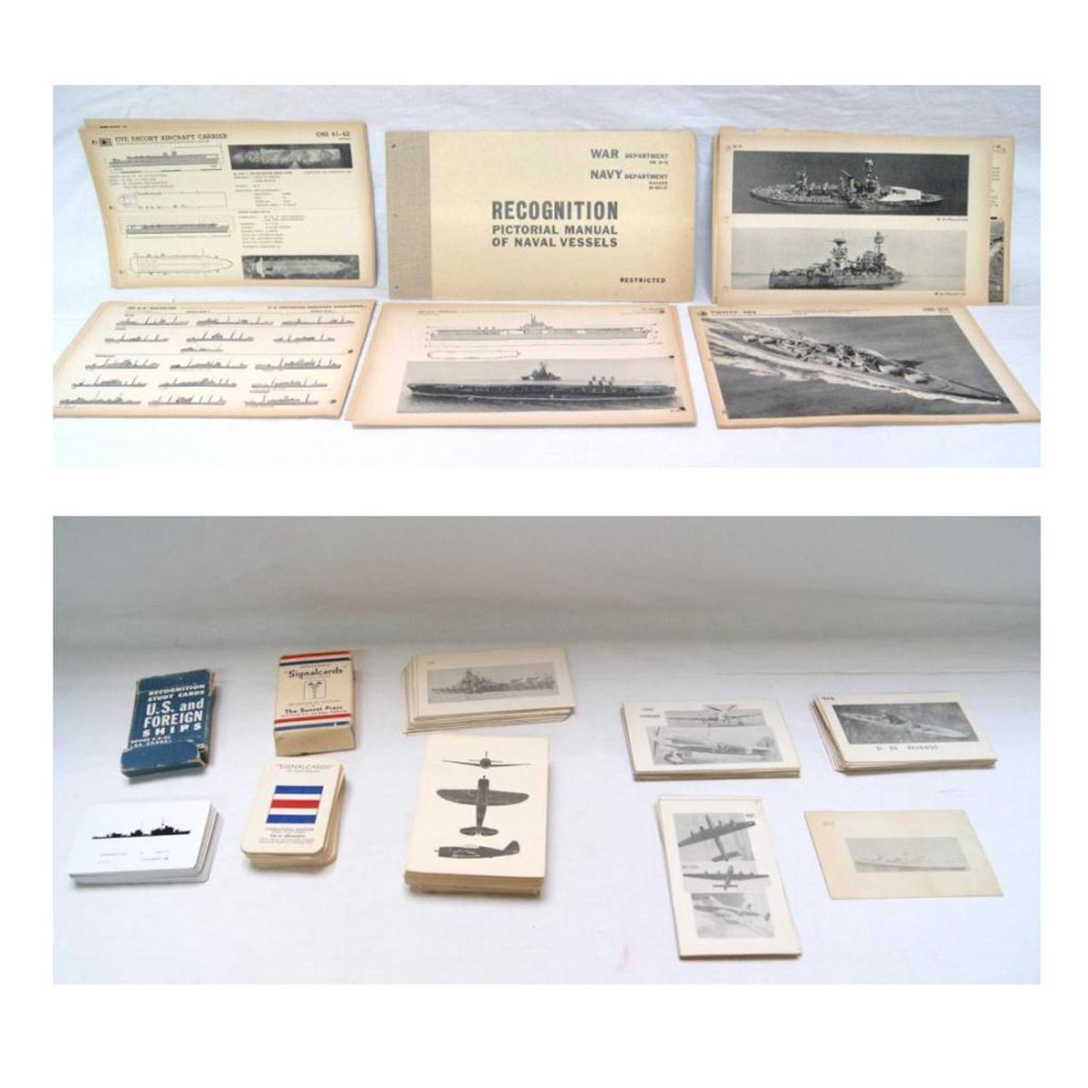 US WWII Recognition & Signal Cards Air & Sea