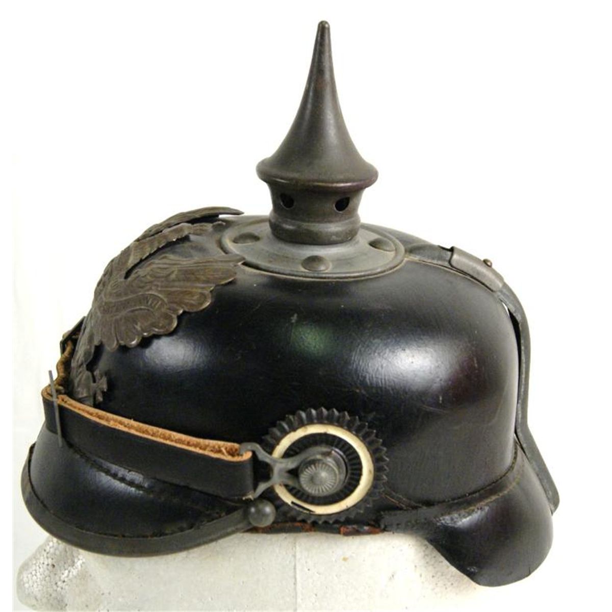 WWI Leather German Pickelhaube Prussian Helmet
