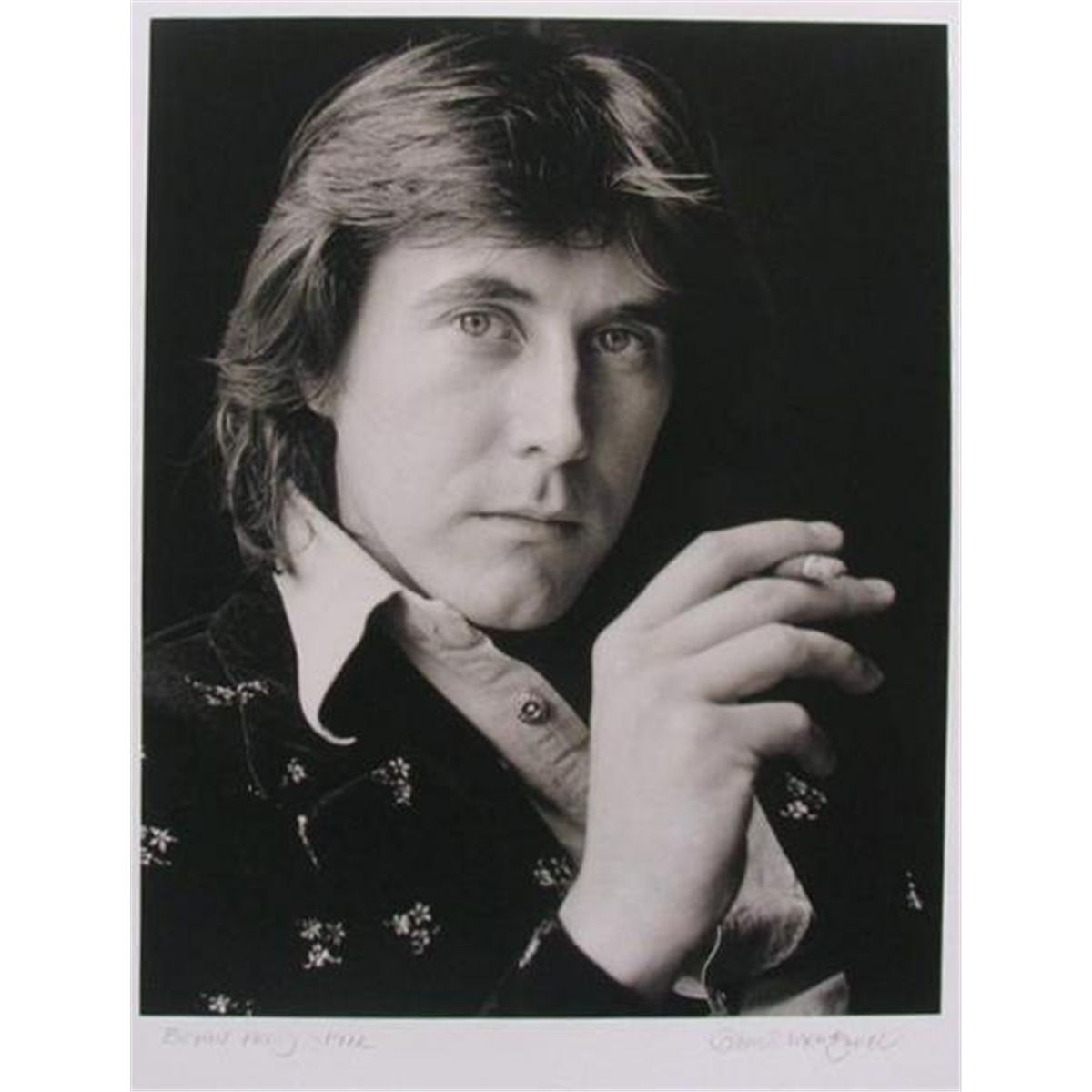 Bryan Ferry 1972 Signed LTD ED Black White Photograph