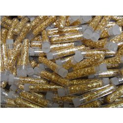 10 LARGE VIALS OF GENUINE GOLD FLAKES
