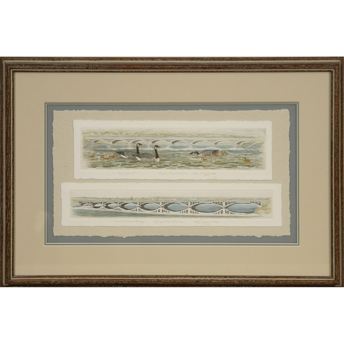 Barbara Coppock, pair of etchings