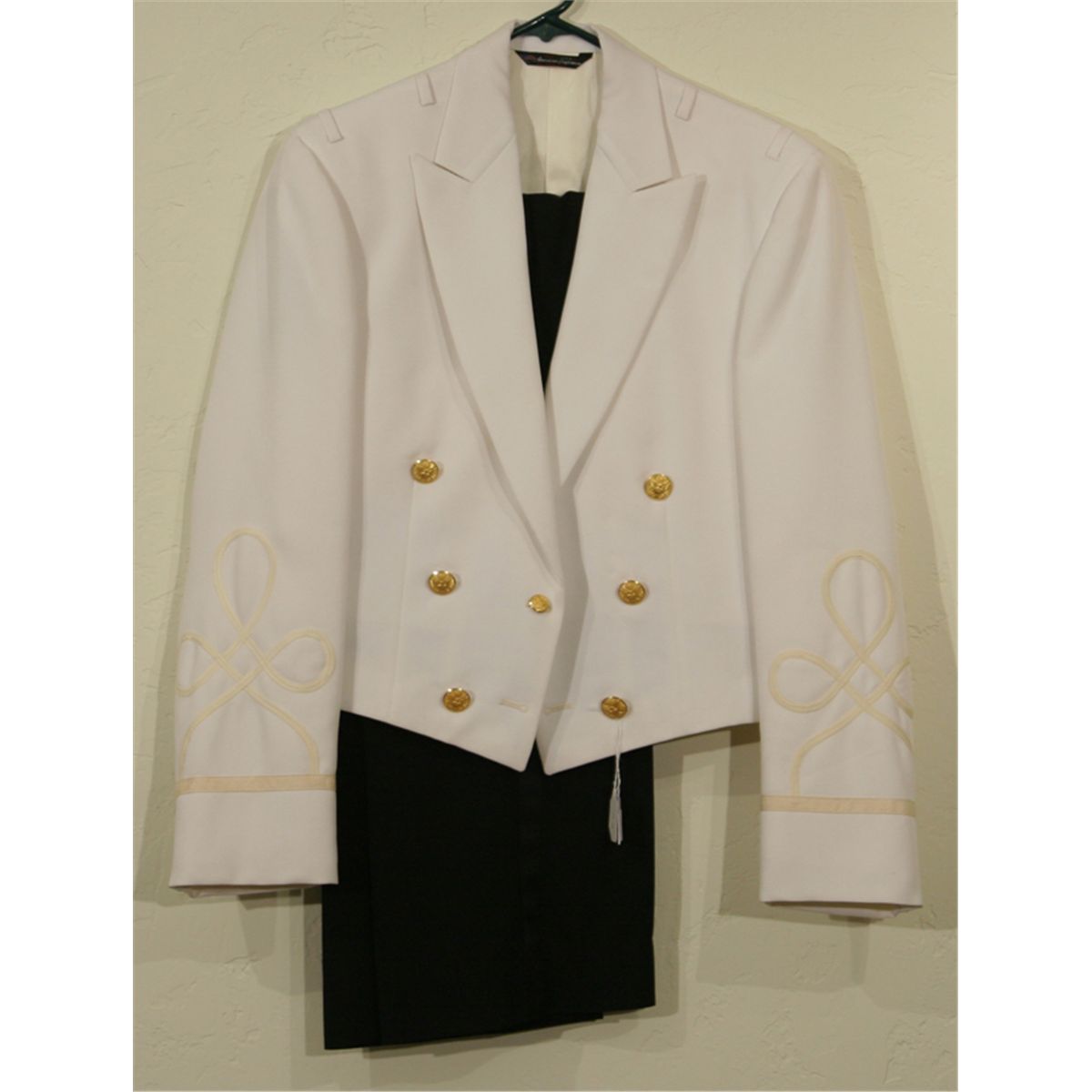 Army officer's white mess uniform.