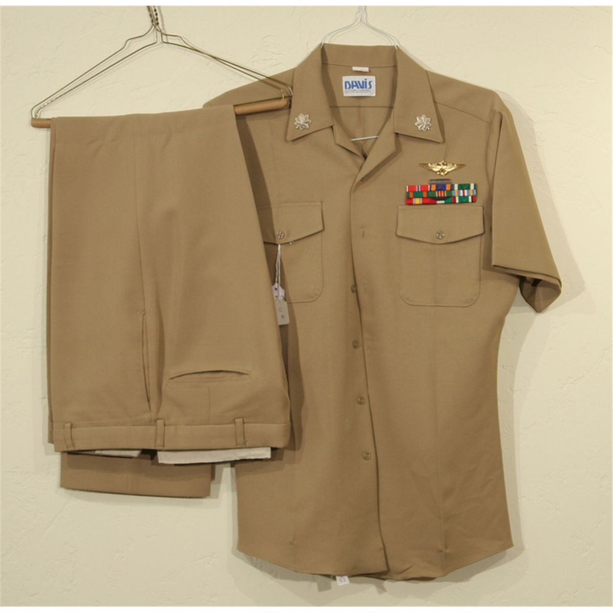 USN tropical weight tan uniform.