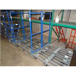 6 WHEEL ALUMINUM STOCKING CART W/ MOVABLE HANDLE