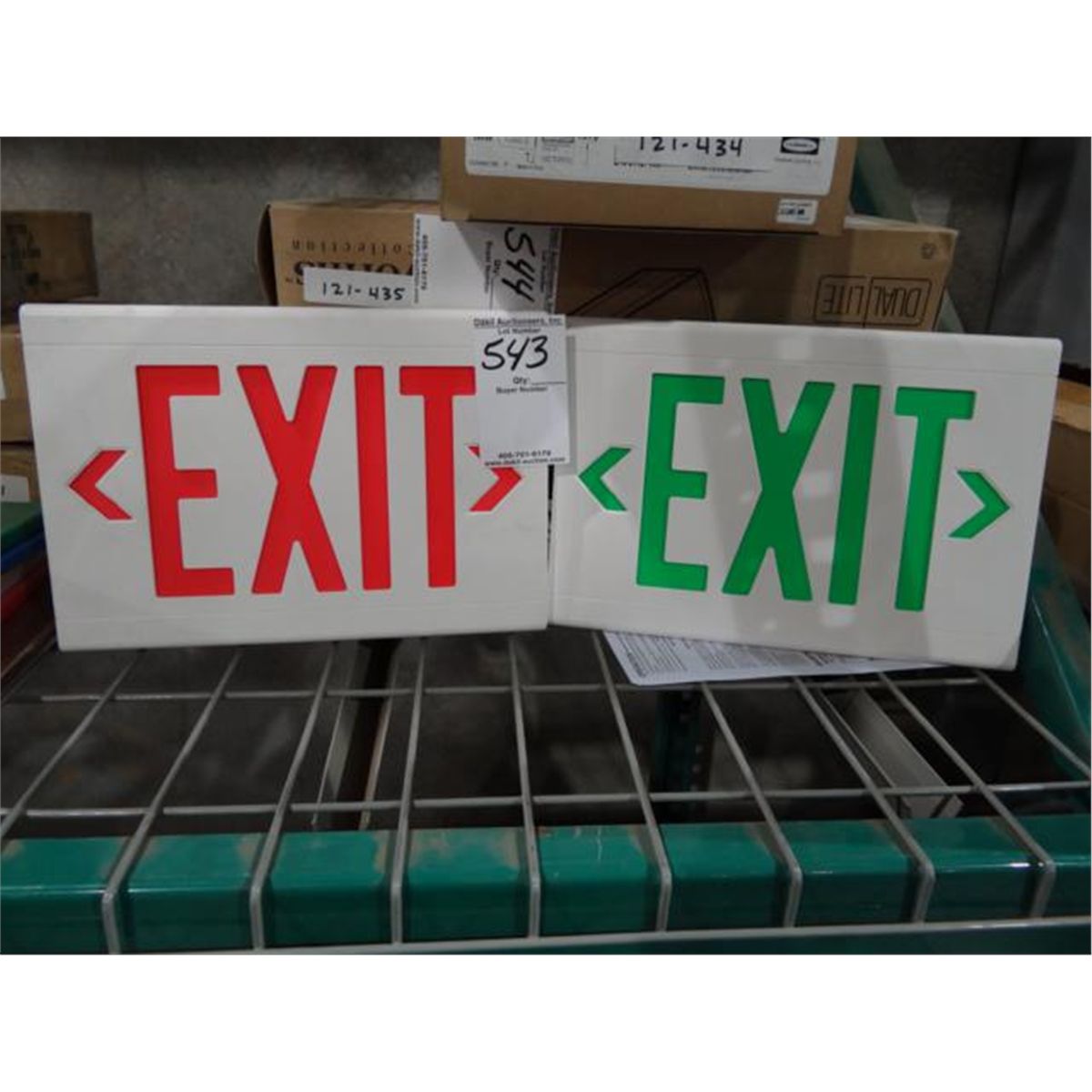 NEW DUAL LITE LEX EXIT SIGN W/ INTERCHANGABLE COVER