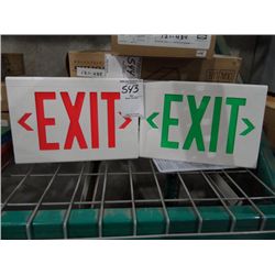 NEW DUAL LITE LEX EXIT SIGN W/ INTERCHANGABLE COVER