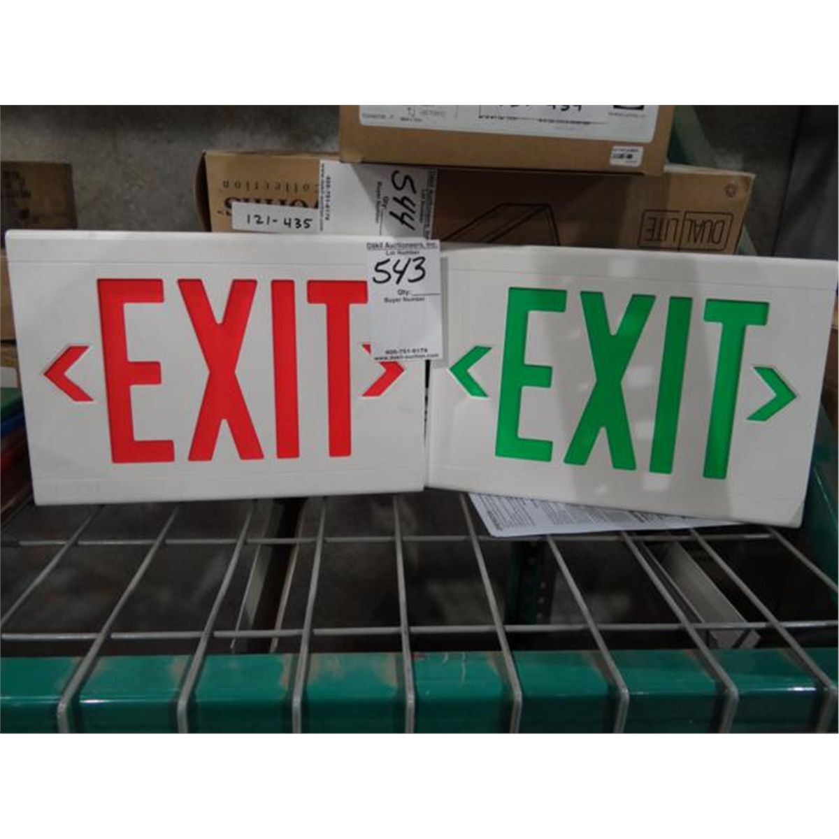 NEW DUAL LITE LEX EXIT SIGN W/ INTERCHANGABLE COVER