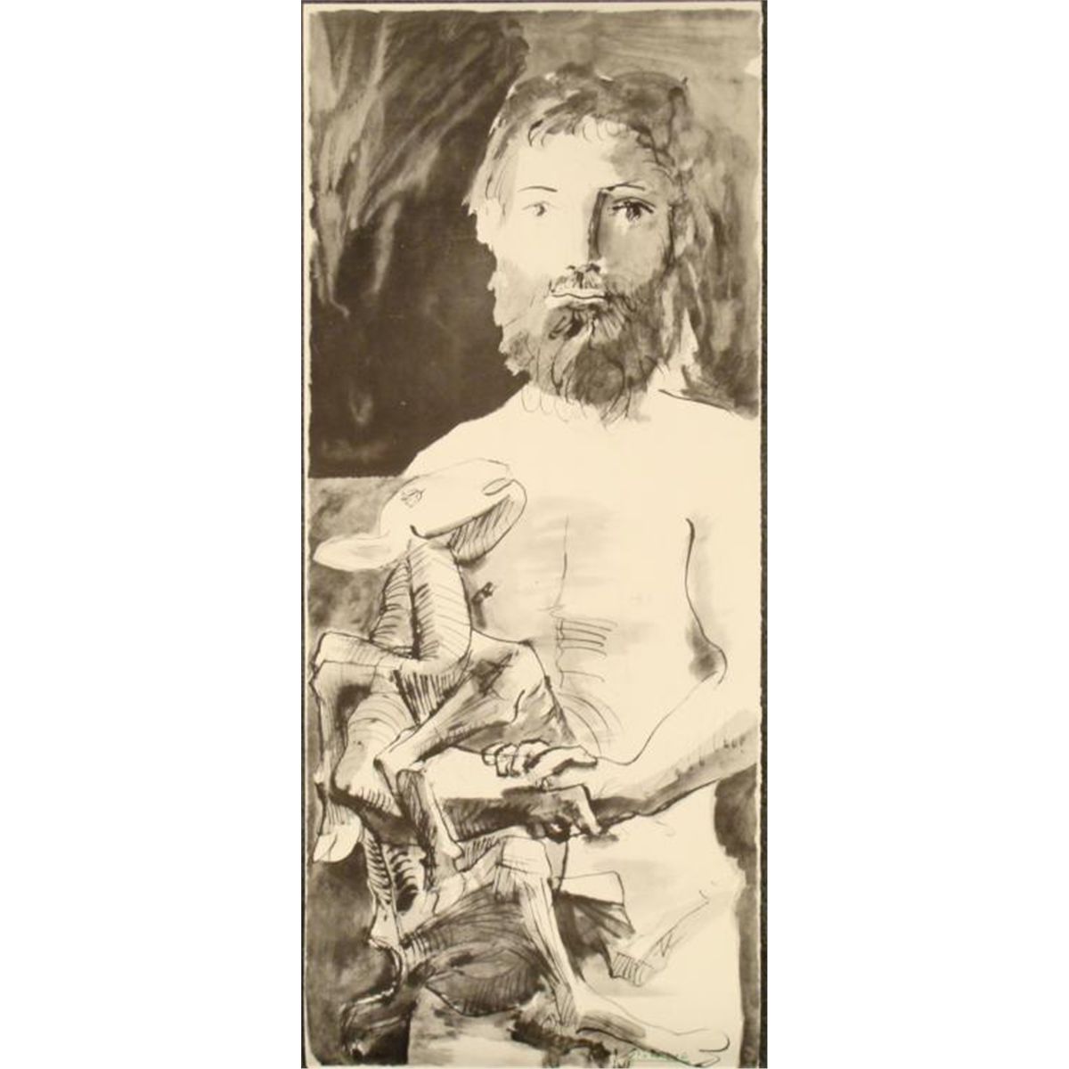 Pablo Picasso : Man with Goat Art Print